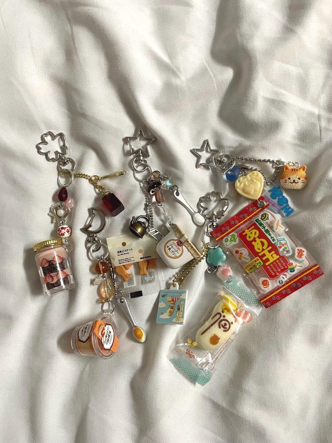 Japanese Gashapon Mini Food Dessert Trinket Beaded Keychains ...