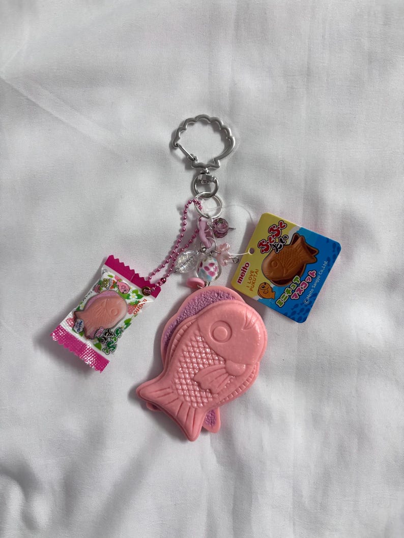Japanese Trinket Beaded Keychains, Kawaii Trinket Accessory, Keyring ...