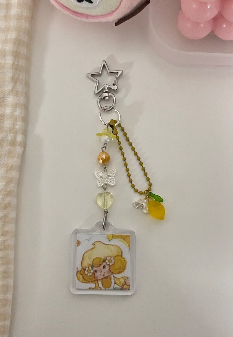 Strawberry Shortcake Beaded Keychain, Keyrings, Accessories, Cute ...