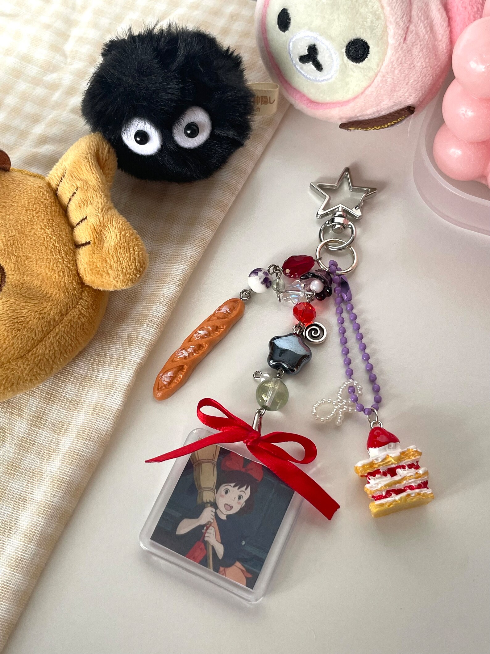 Kikis Delivery Service Beaded Keychain, Jiji, Accessories, Cute, Kawaii ...