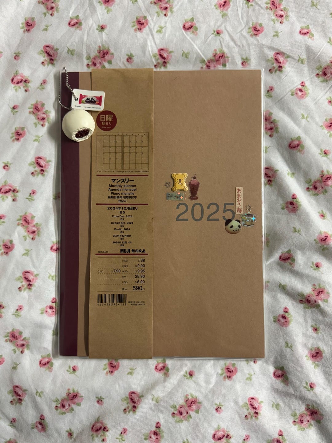 Japanese Decorated Muji 2025 Planner, Stationary, Melon Soda,red Been ...