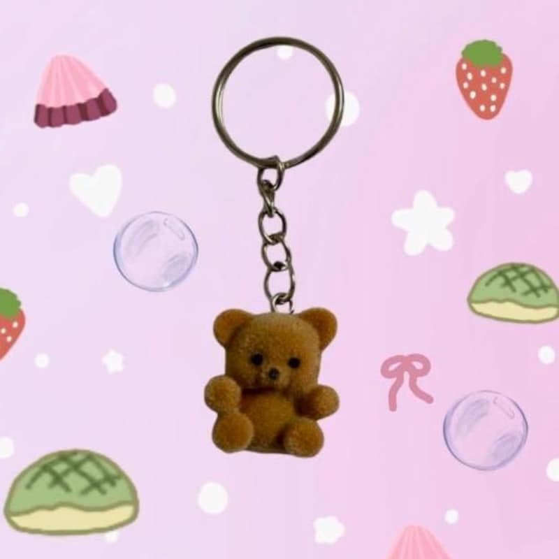 Teddy Bear Keychain - Etsy