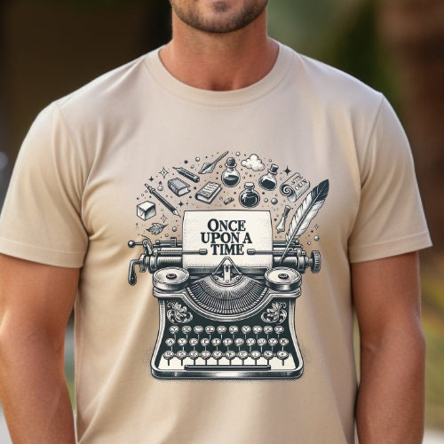 Once Upon a Time Typewriter Tshirt Vintage-inspired - Etsy