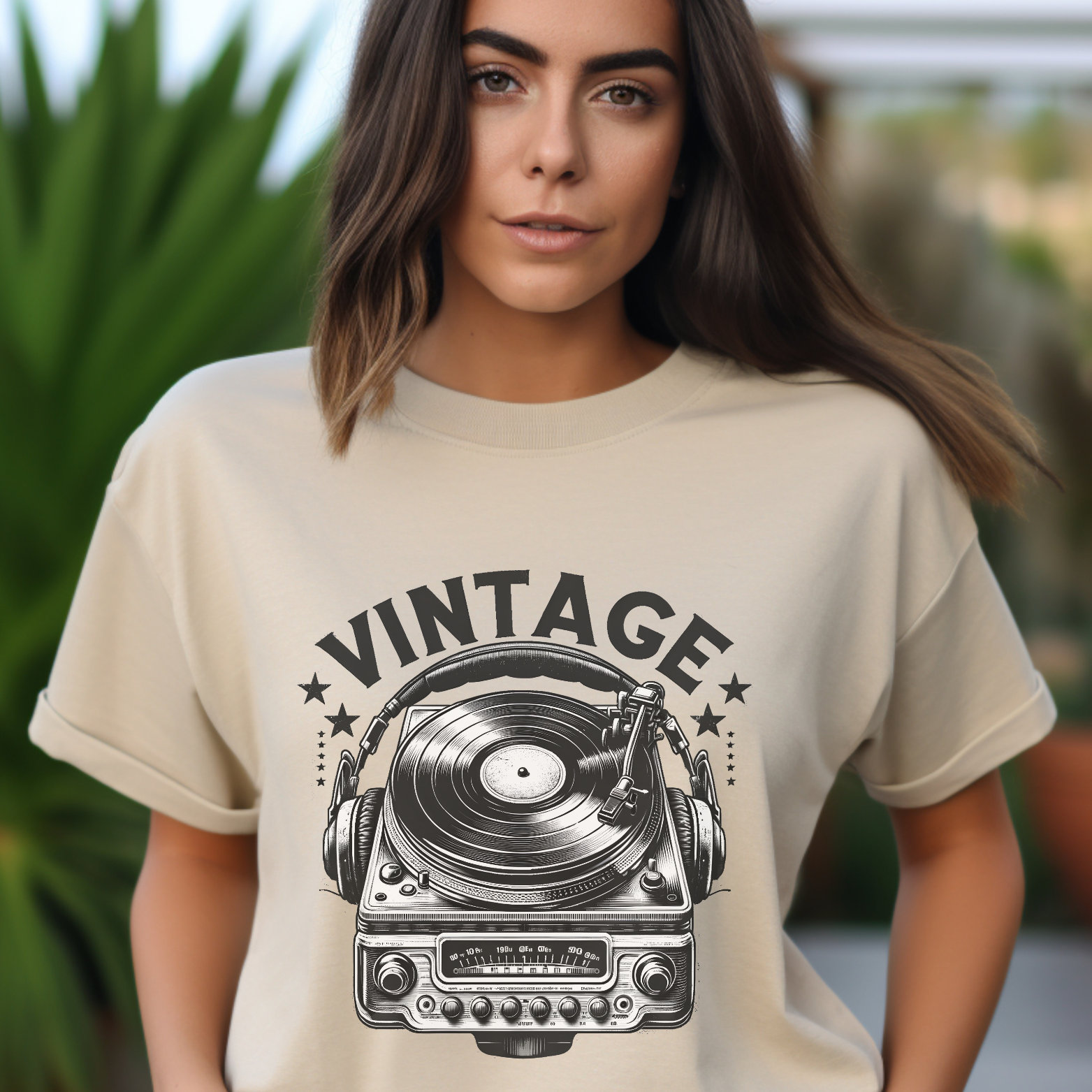 Vintage Record Player Tshirt Classic T-shirt 80's Music Shirt Vinyl ...