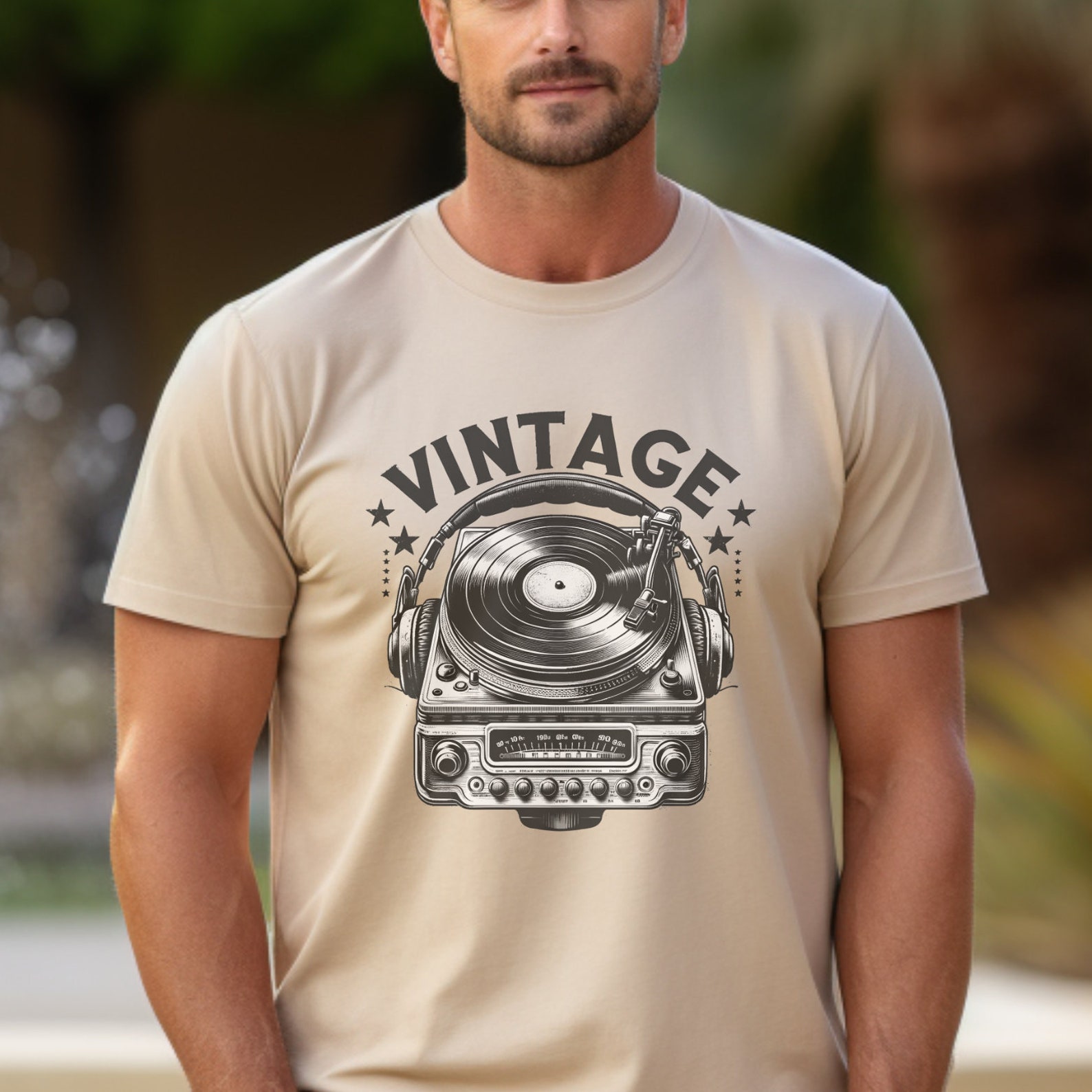 Vintage Record Player Tshirt Classic T-shirt 80's Music Shirt Vinyl ...