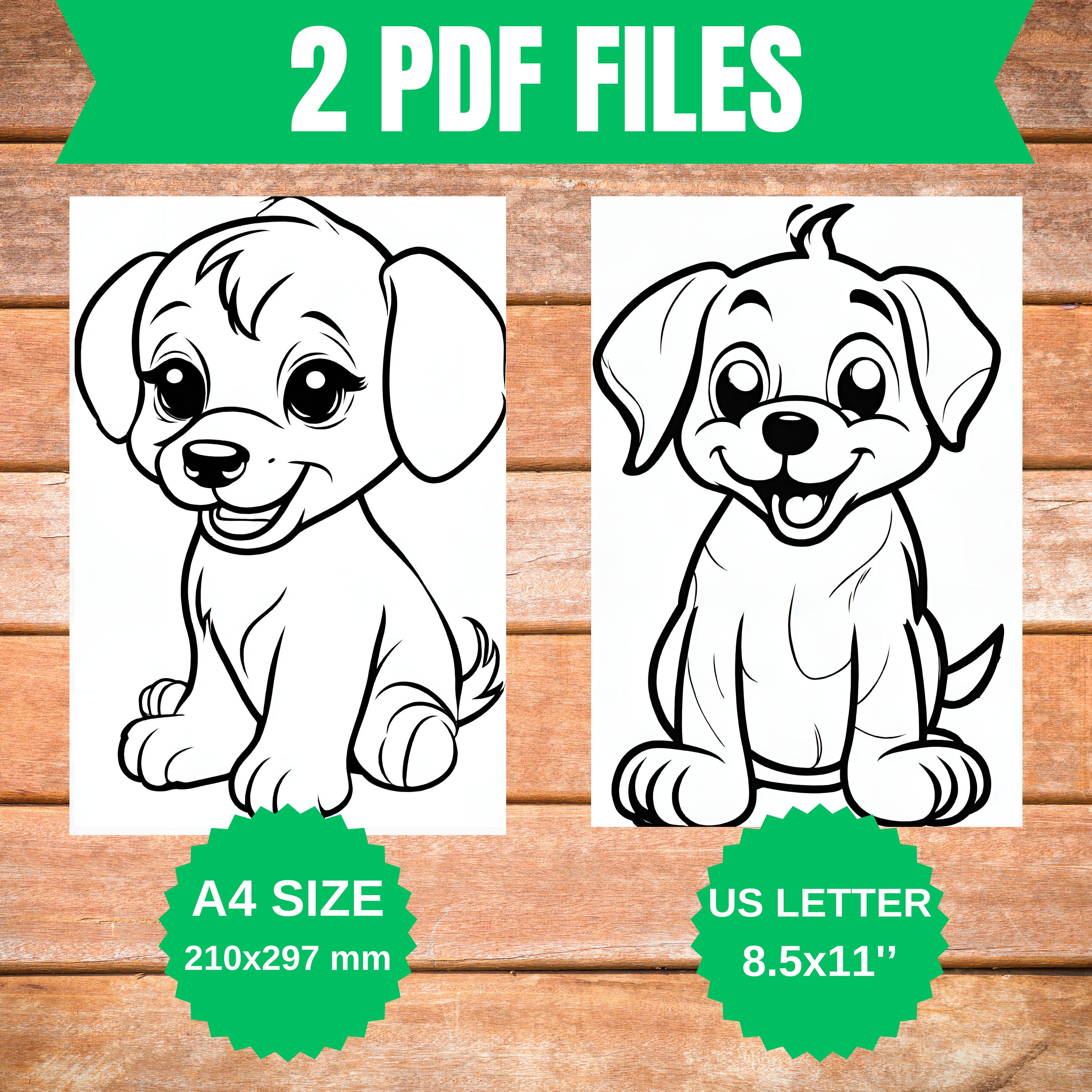 30 Dogs Coloring Pages for Kids, Animal Coloring Pages for Kids ...