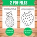 25 Fruits Coloring Pages Activity for Kids, Coloring Pages for Kids ...