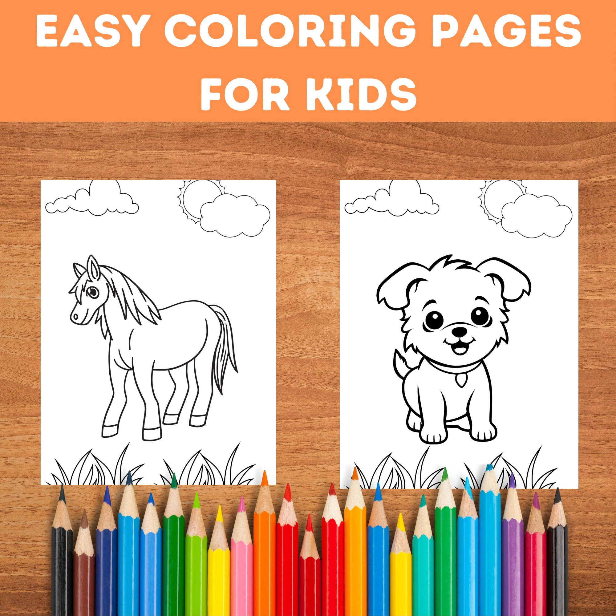 Farm Animals Coloring Pages, 10 Farm Animals Coloring Pages for Kids ...