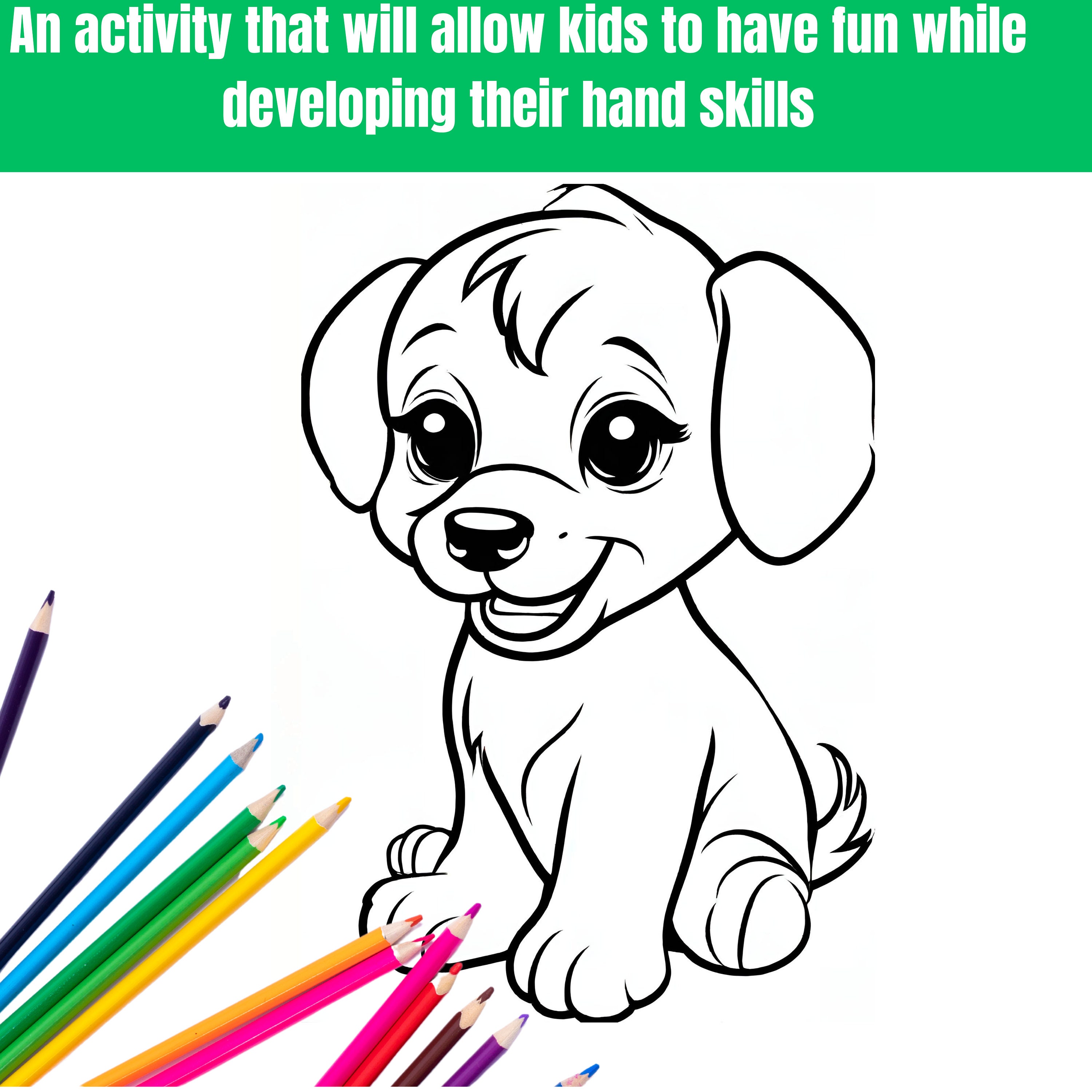 30 Dogs Coloring Pages for Kids, Animal Coloring Pages for Kids ...