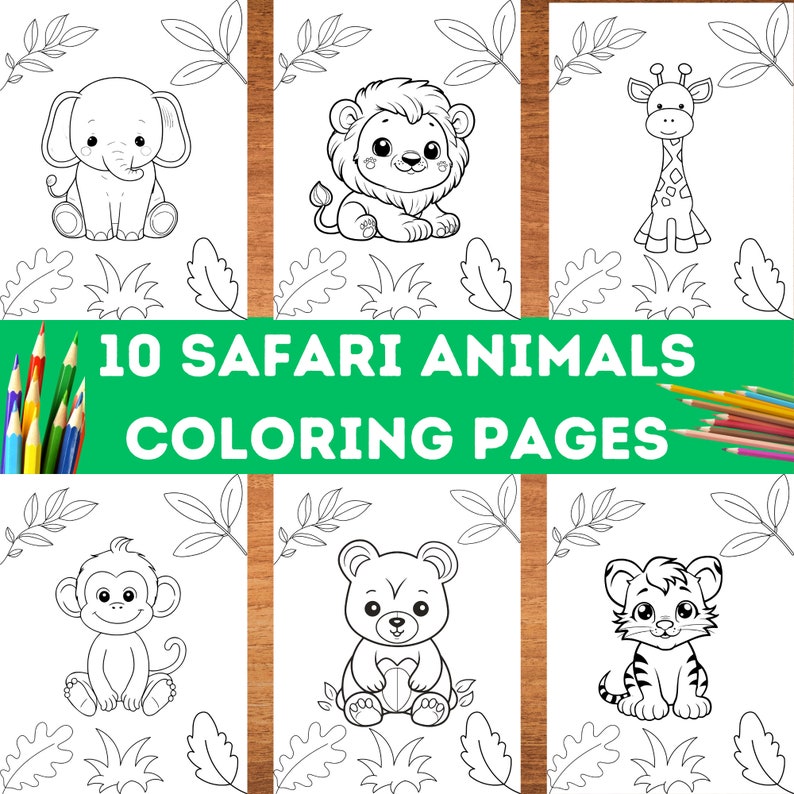 Safari Animals Coloring Pages, 10 Safari Animals Coloring Pages for ...