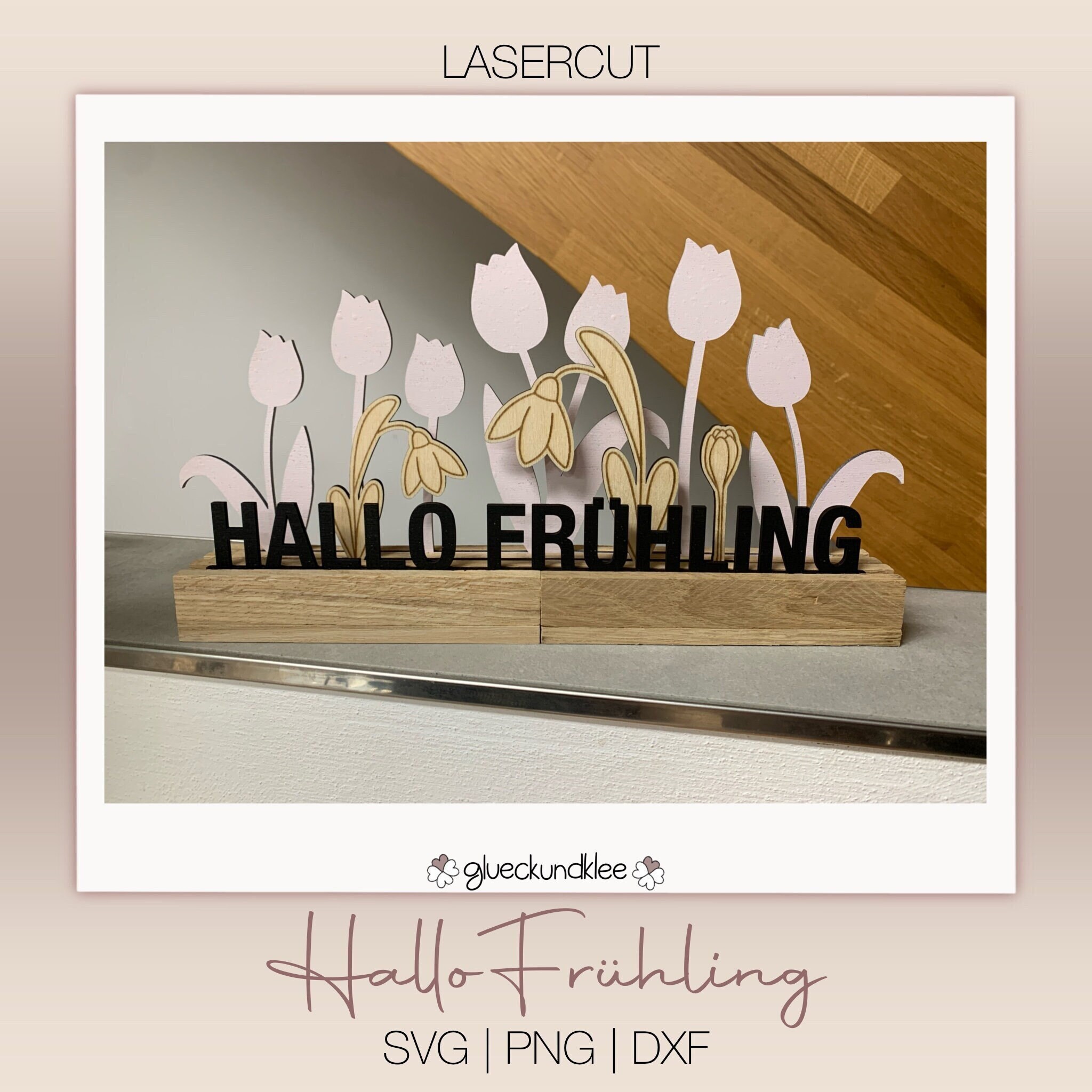 Laser File, SVG, Hello Spring, Tulips, Snowdrops, Including Commercial ...