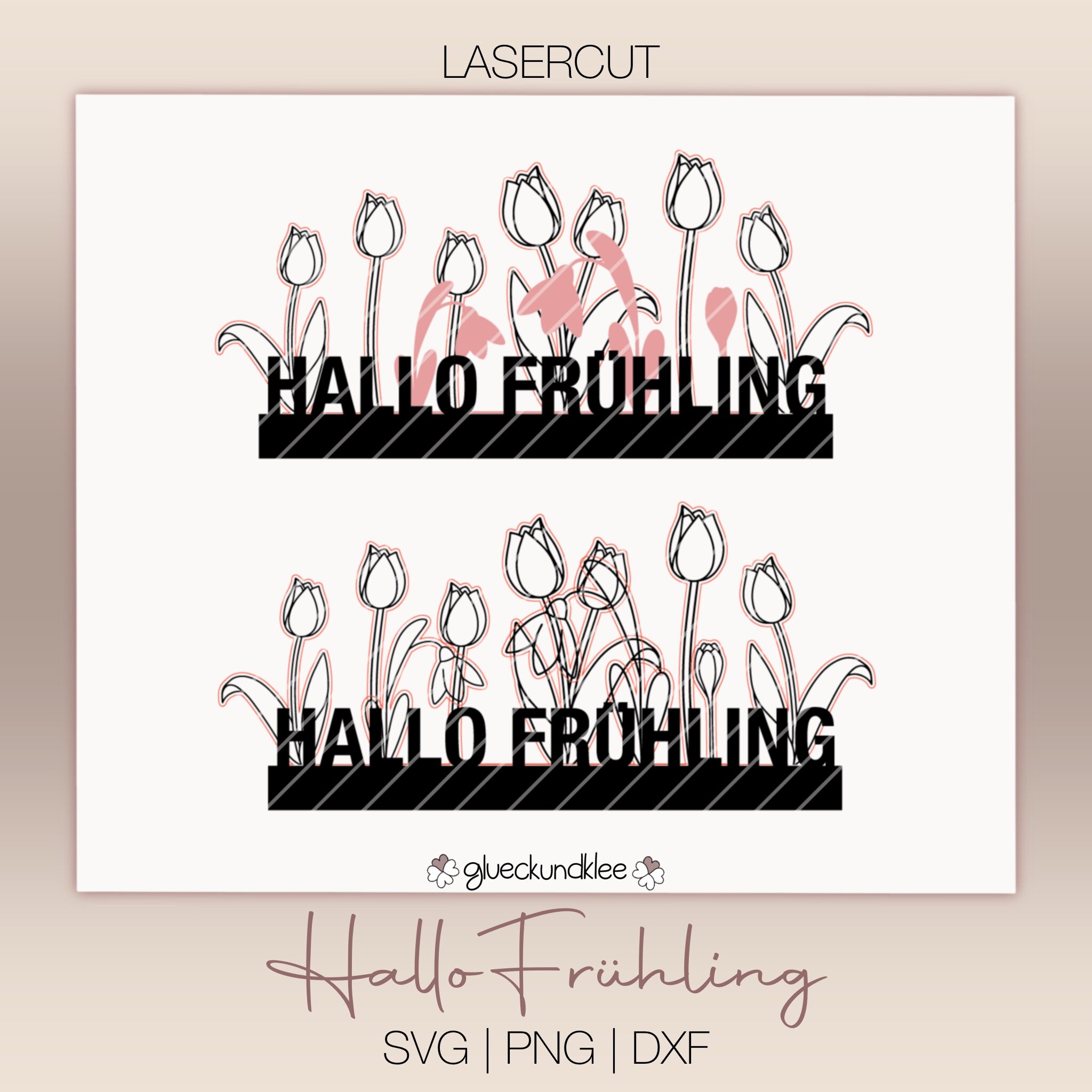 Laser File, SVG, Hello Spring, Tulips, Snowdrops, Including Commercial ...