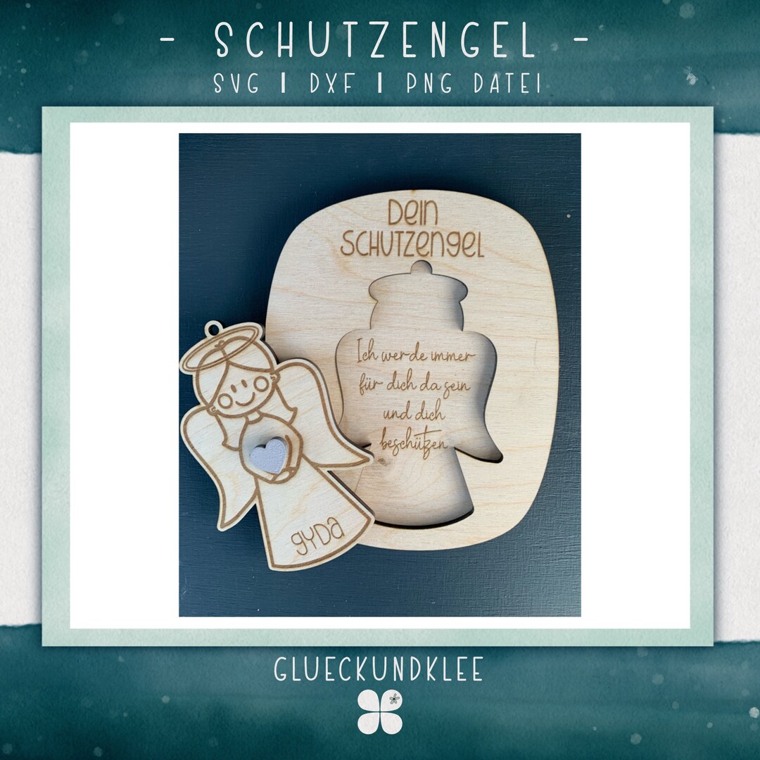 Laser File, SVG, PNG, DXF, Guardian Angel, Gift Idea, Lasering, Digital ...