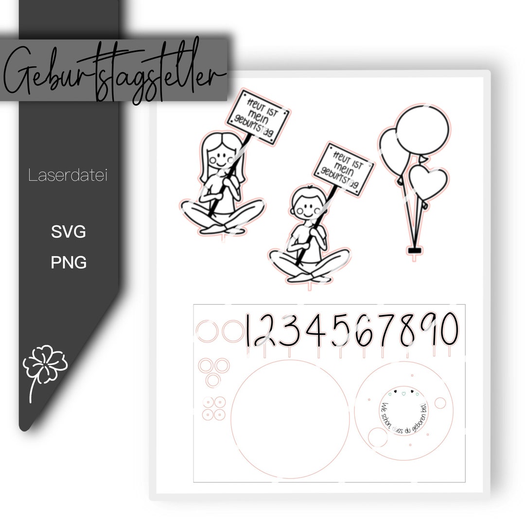 Laser File, Birthday Plate, Lasering, Digital File, Svg, Including ...