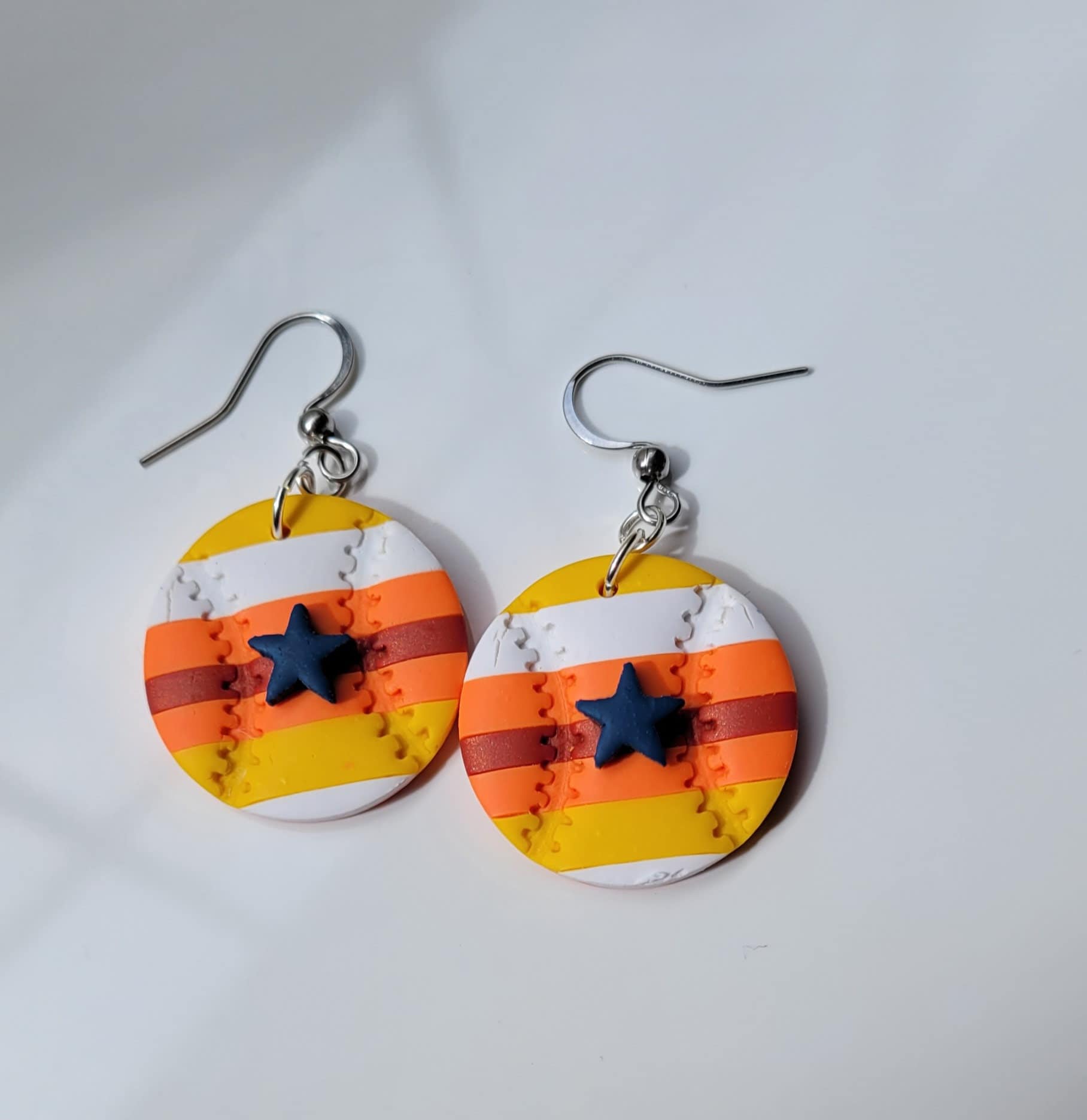 Houston Astros Earrings, World Series Baseball Earrings - Etsy