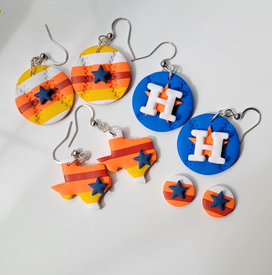 Houston Astros Earrings World Series Baseball Earrings - Etsy