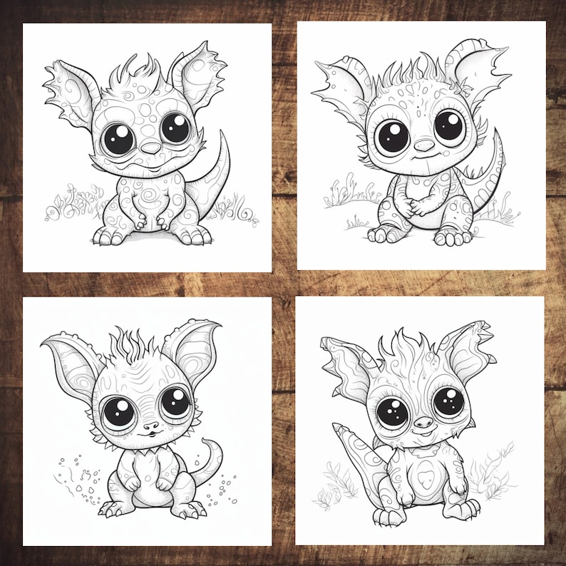 Baby Creature Coloring Pages, Fantasy Coloring Pages, Adult Coloring ...