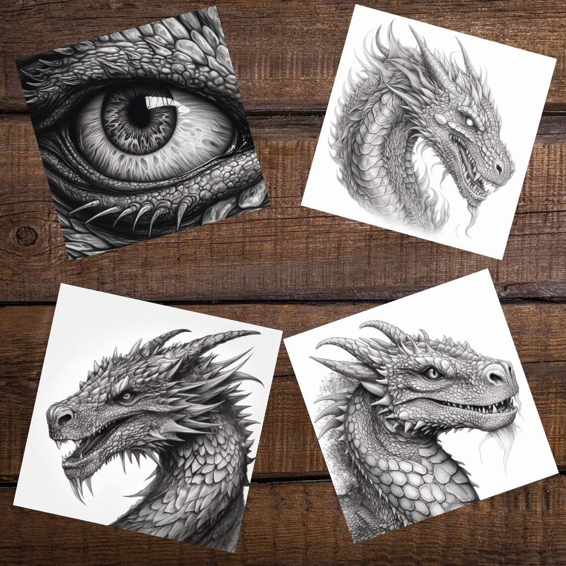 Dragon Coloring Pages Fantasy Coloring Pages Printable PDF - Etsy