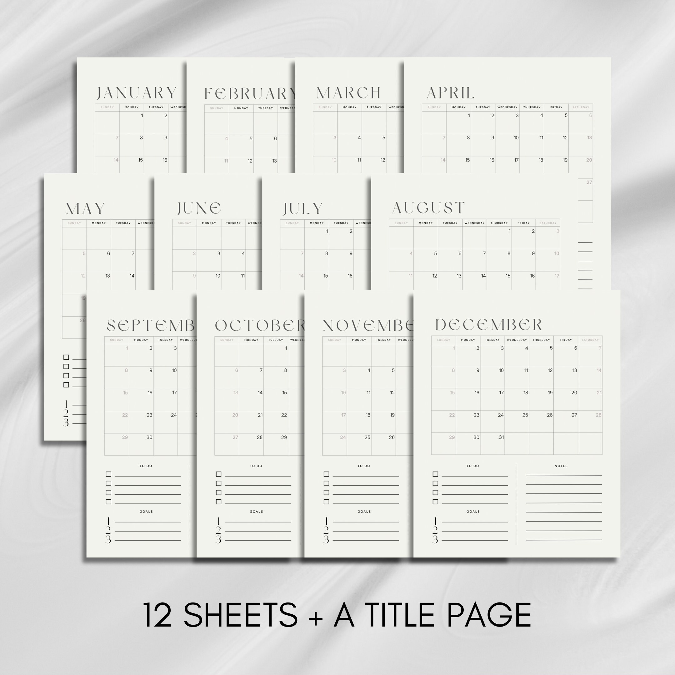 2024 Digital Planner, 2024 Printable Planner, Monthly Planner, Daily ...