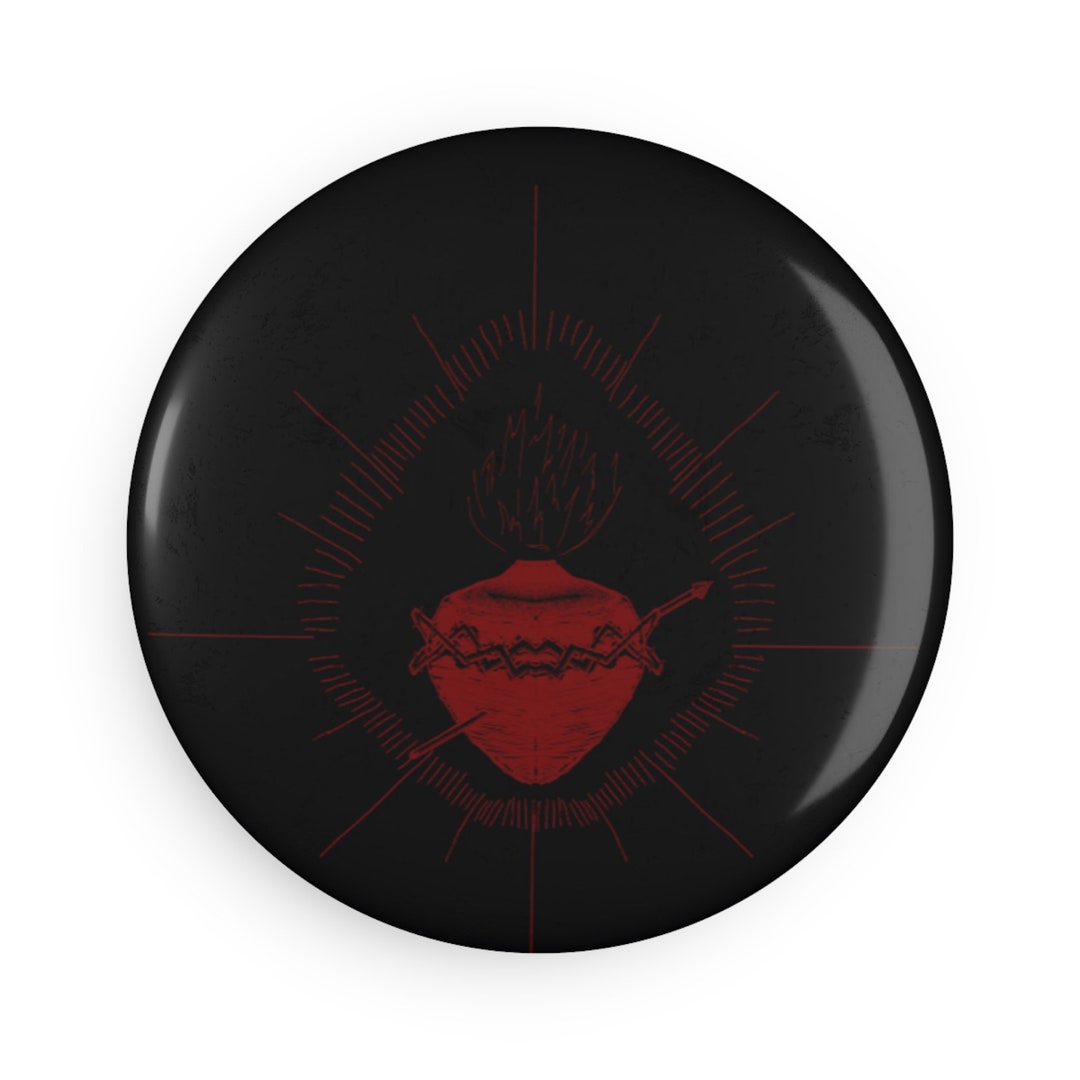Sacred Heart Button Magnet, Round (1 & 10 Pcs) - Etsy