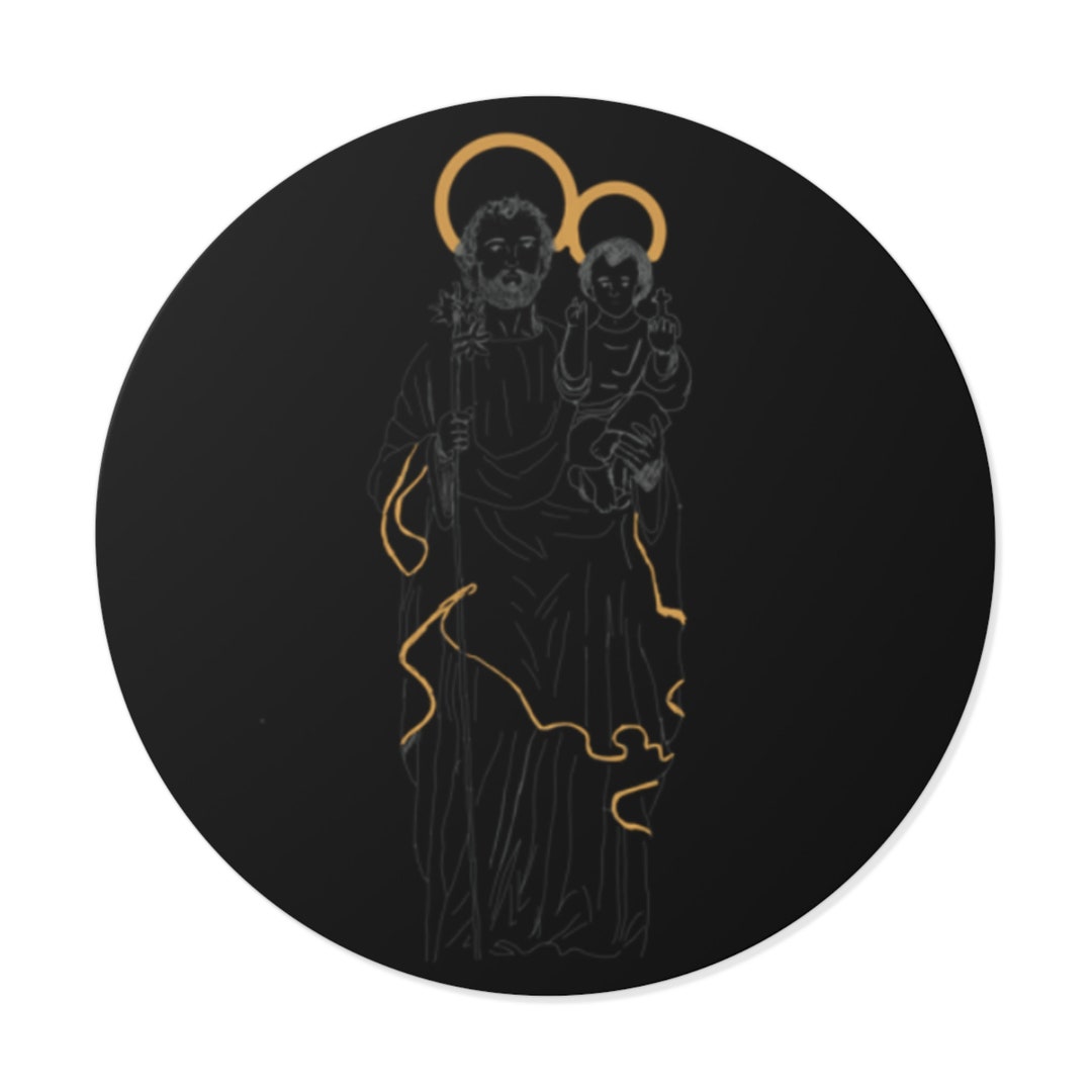 ST Joseph Round Vinyl Stickers - Etsy