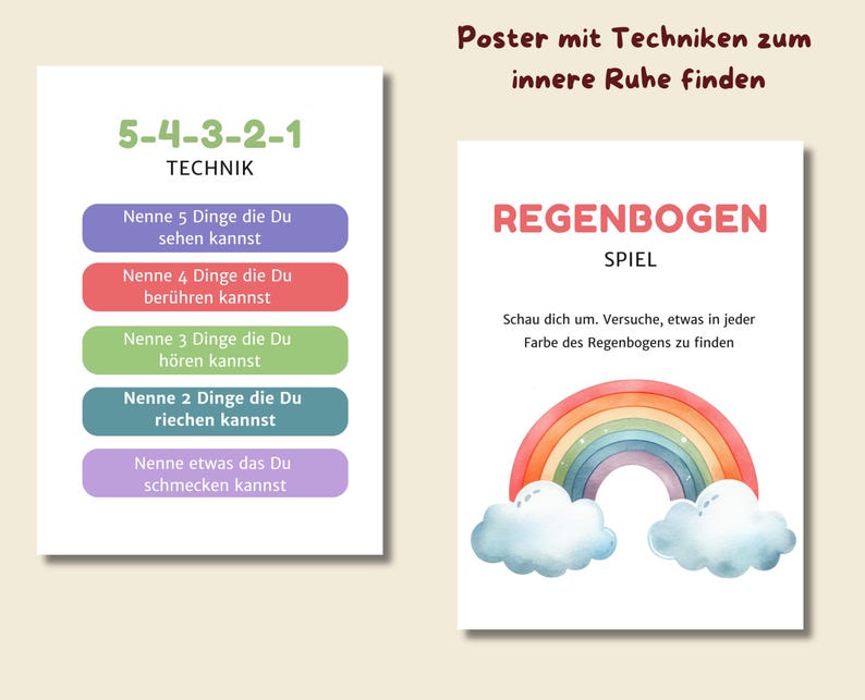 Calm Corner Poster Set for Children | Calming Techniques, Breathing ...