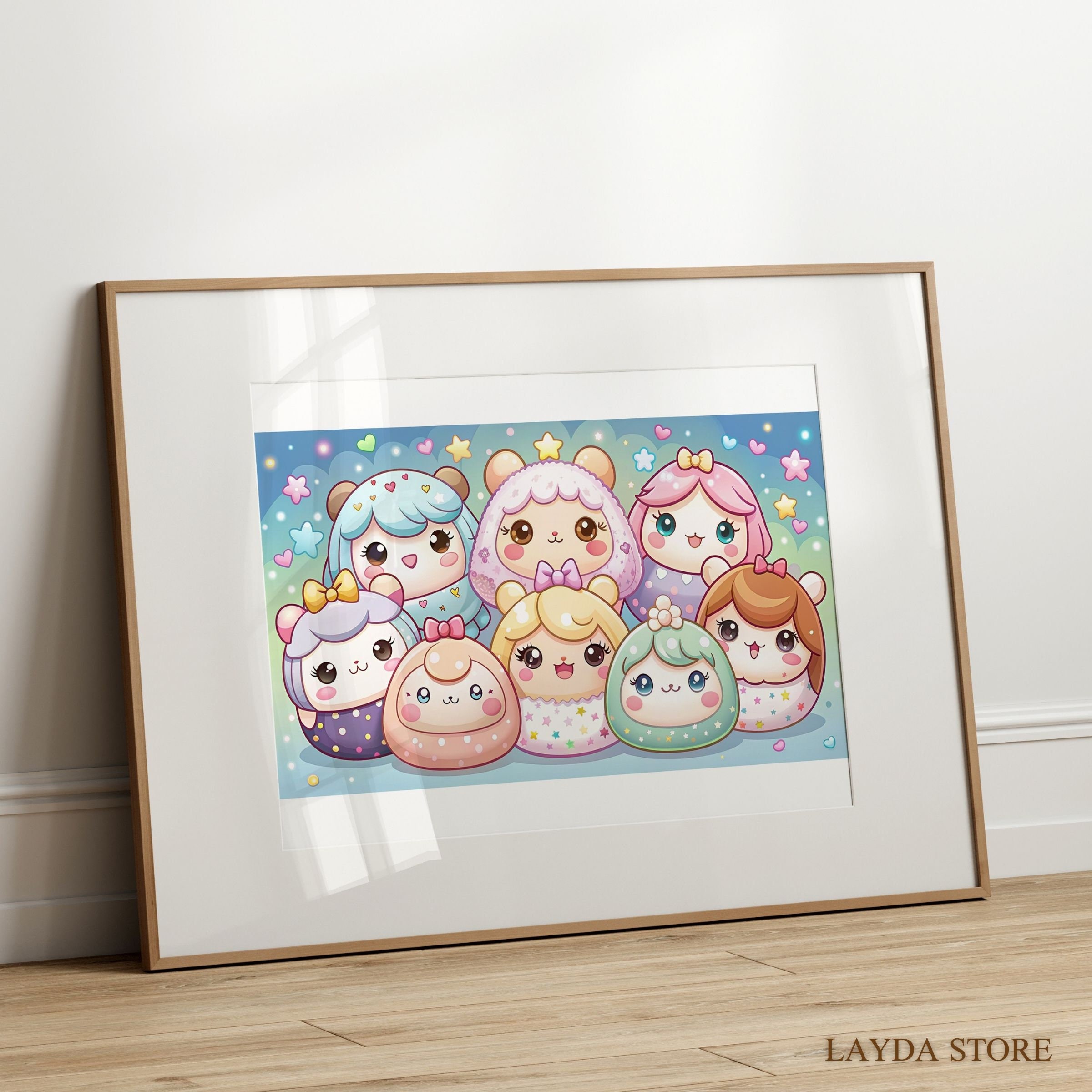 Cute Kawaii Squishmallow Girls Samsung Frame TV Art JPG, Squishy Girls ...