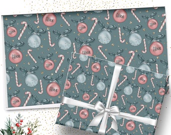 Christmas Cottage Personalized Wrapping Paper, Christmas Wrapping Paper ...