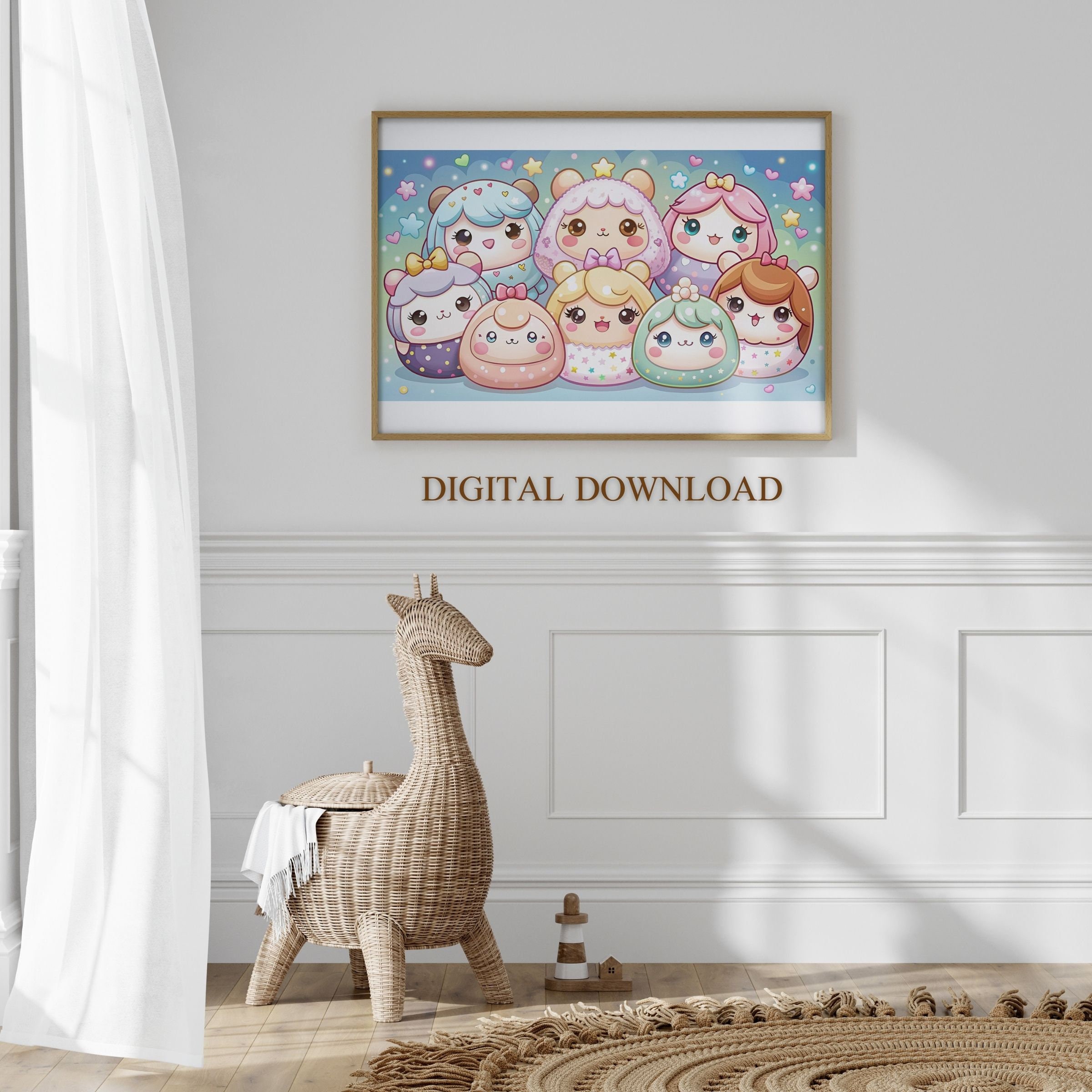 Cute Kawaii Squishmallow Girls Samsung Frame TV Art JPG, Squishy Girls ...