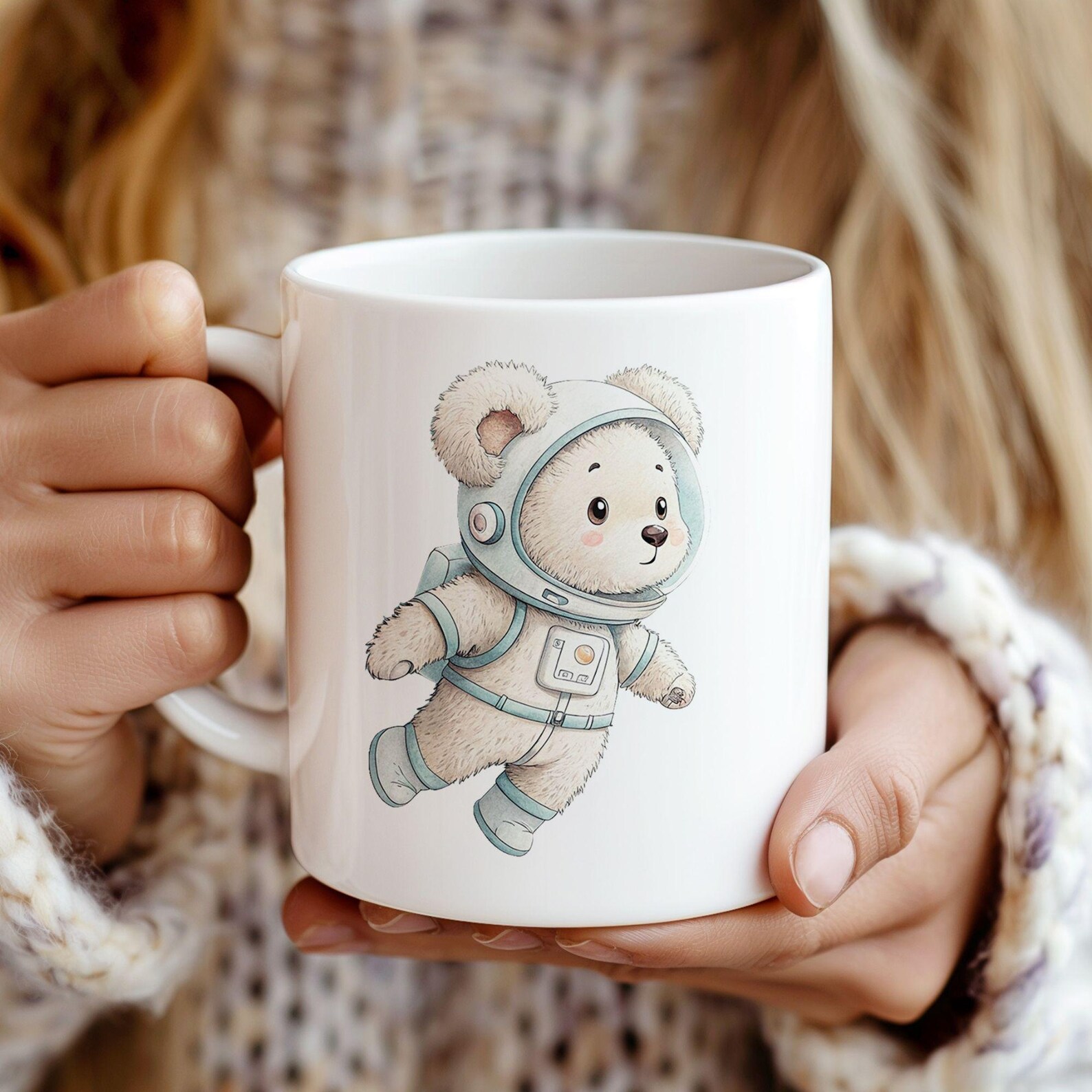 Astronaut Teddy Bear PNG, Cute Space Clipart, Watercolor Baby Bear ...