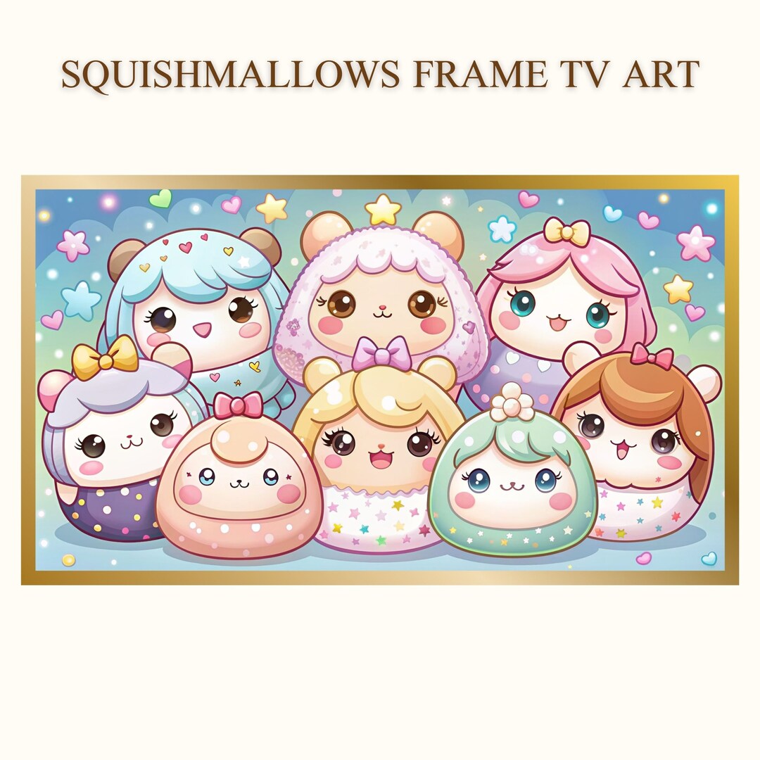 Cute Kawaii Squishmallow Girls Samsung Frame TV Art JPG, Squishy Girls ...