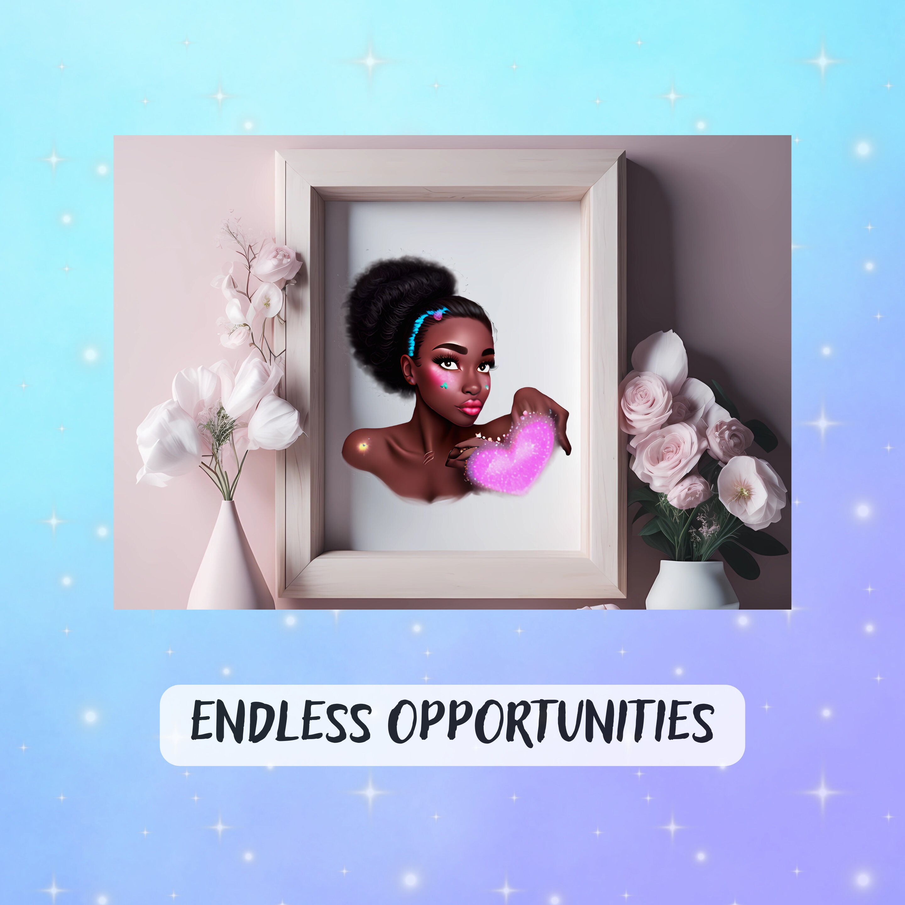 20 Black Girls in Pink Transparent Sublimation Bundle Design - Etsy