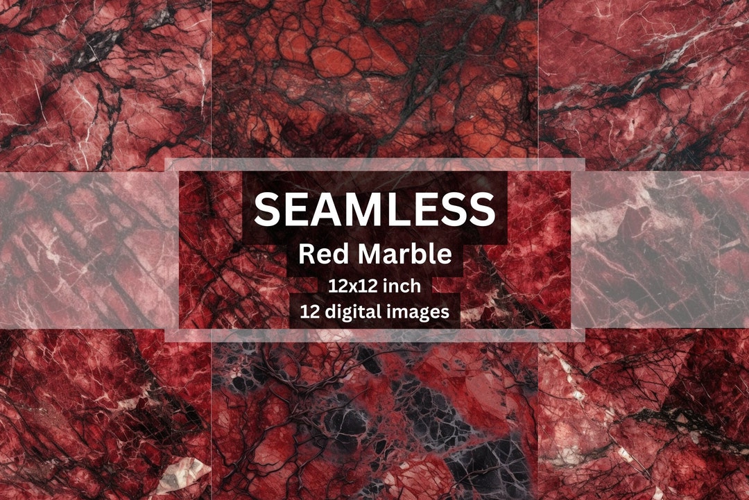 Red Marble Digital Paper - SEAMLESS - Granite/marble Textures - 12 ...