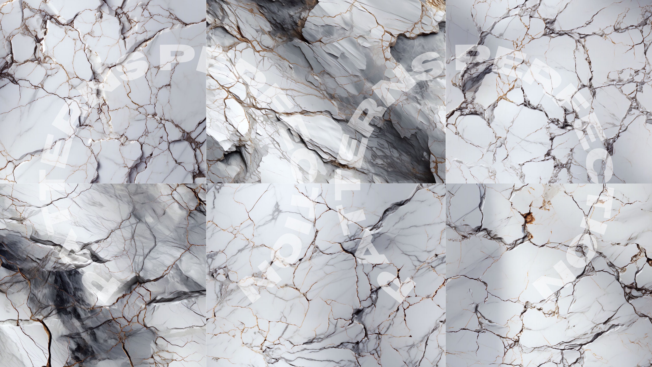 White Marble Digital Paper - SEAMLESS - Granite/marble Textures - 12 ...