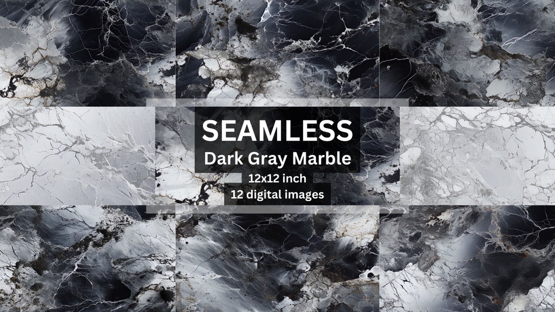 Dark Gray Marble Digital Paper - SEAMLESS - Granite/marble Textures ...