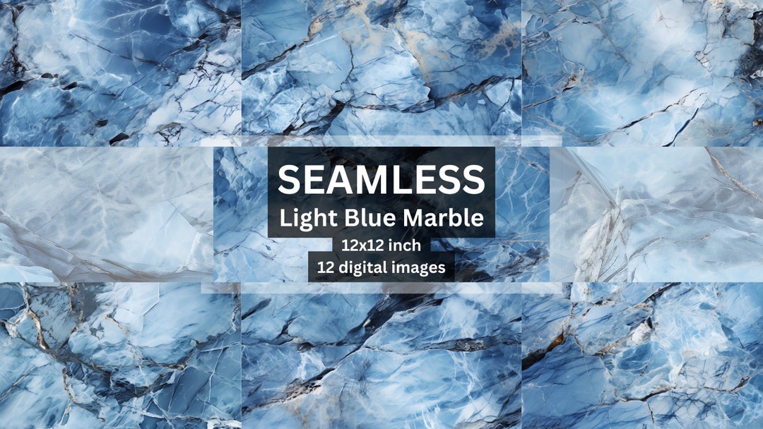 Light Blue Marble Digital Paper - SEAMLESS - Granite/marble Textures ...