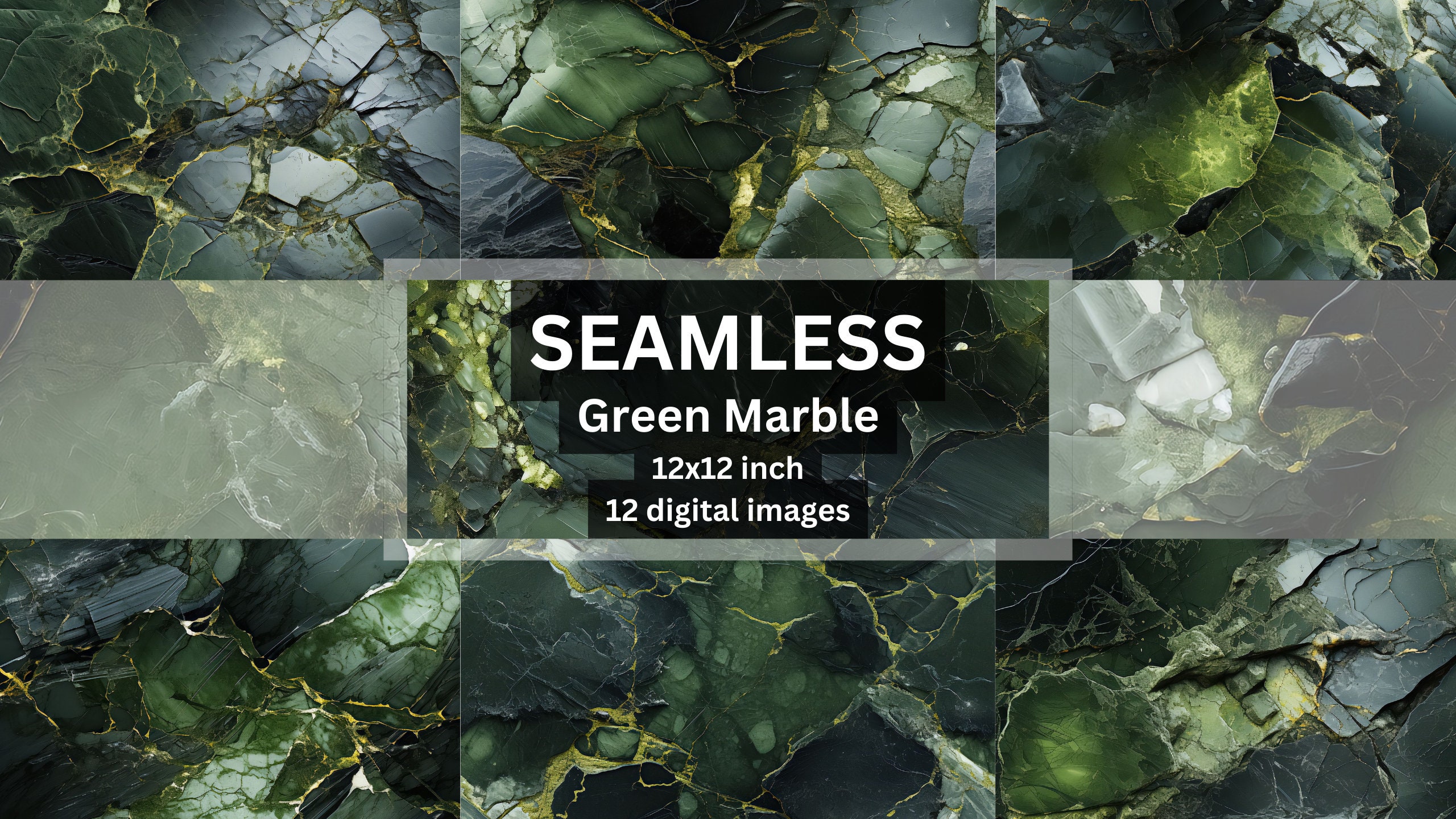 Green Marble Digital Paper - SEAMLESS - Granite/marble Textures - 12 ...