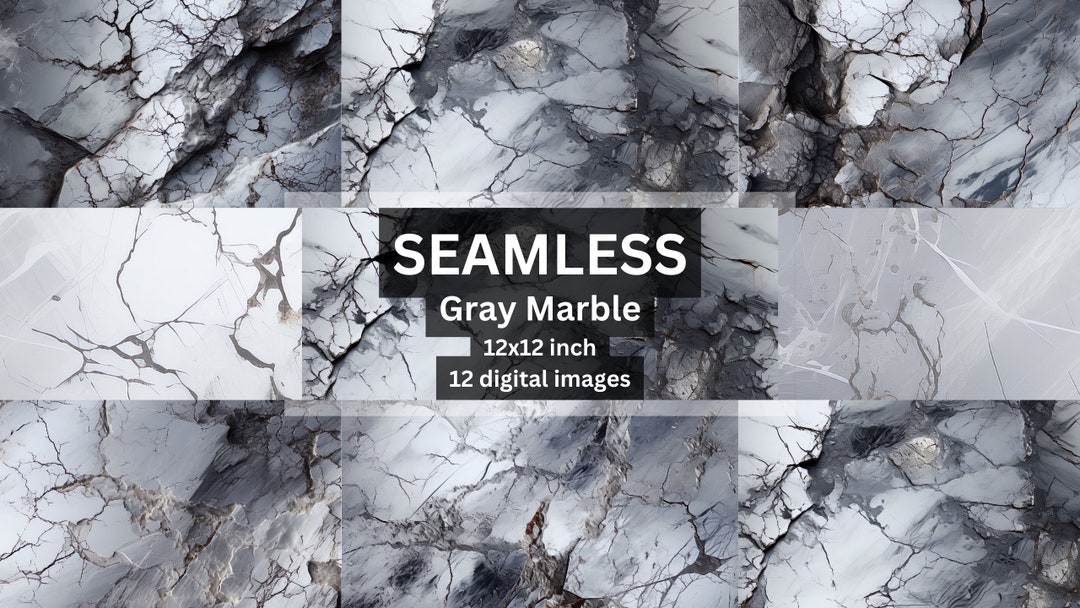 Gray Marble Digital Paper - SEAMLESS - Granite/marble Textures - 12 ...