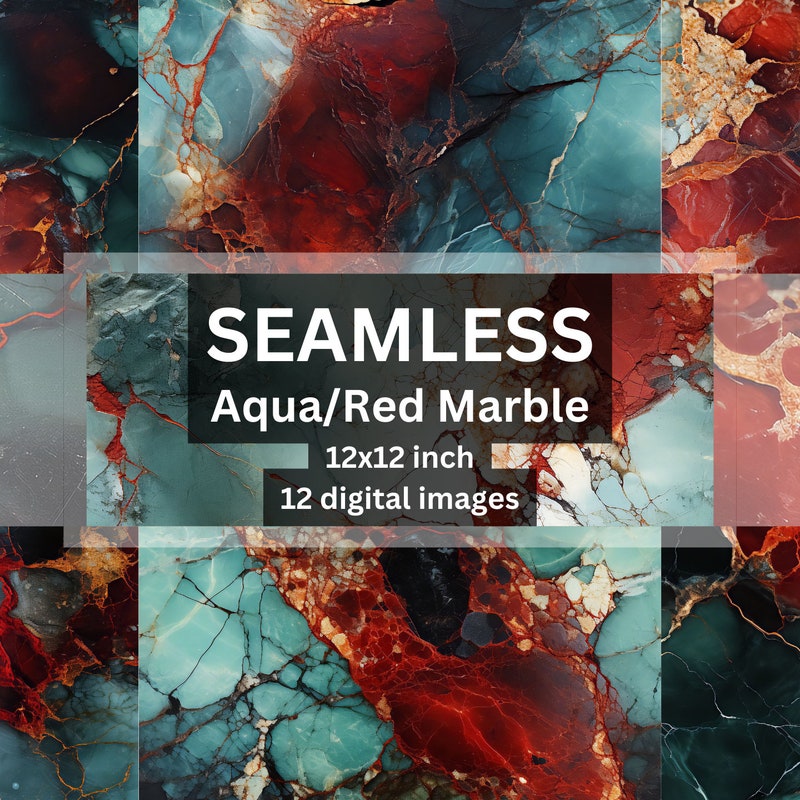 Red and Aqua Papers - Etsy