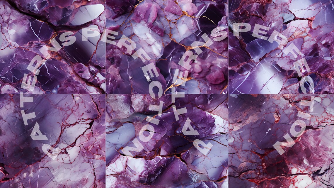 Purple Marble Digital Paper - SEAMLESS - Granite/marble Textures - 12 ...