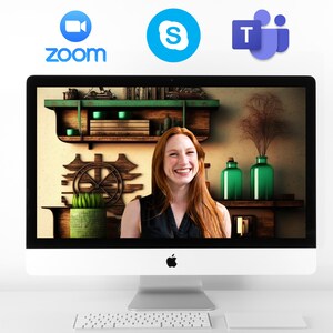 Vintage Zoom Background, Virtual Background, Zoom Meeting Background - Etsy