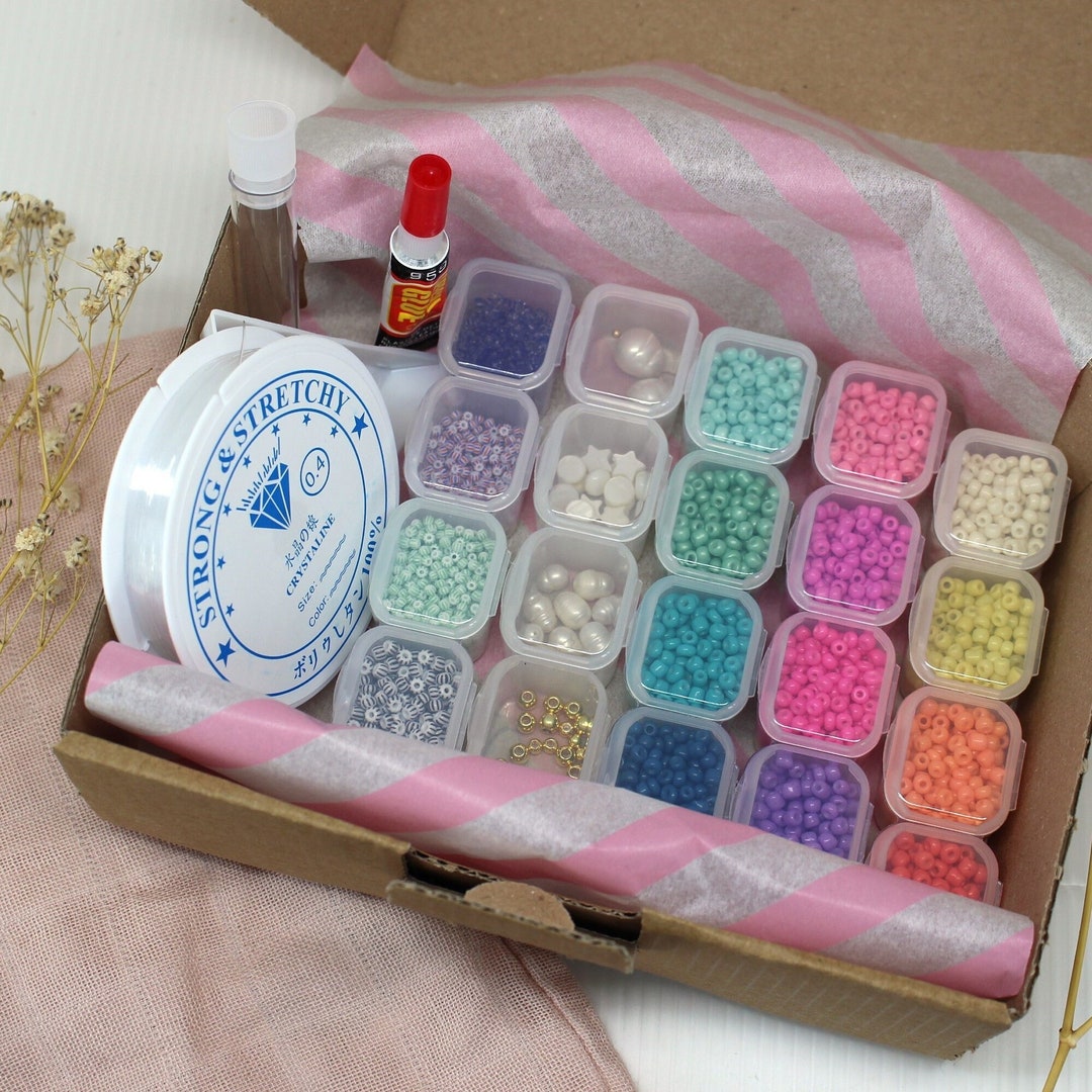 Large Bead DIY Set, Colorful Craft Kit for Jewelry Making With Lots of ...