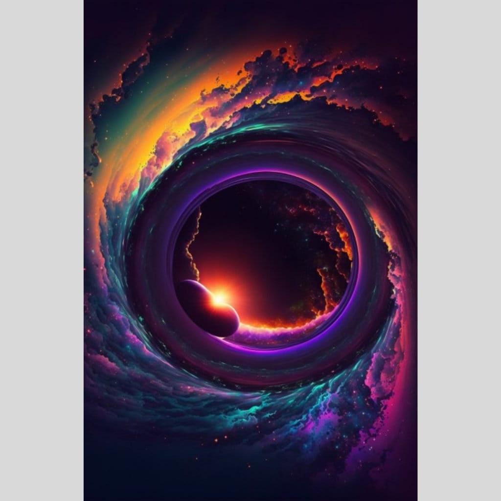 Cosmic Gateway: Neon Blackhole, Fantasy Art, Sci-fi Masterpiece ...