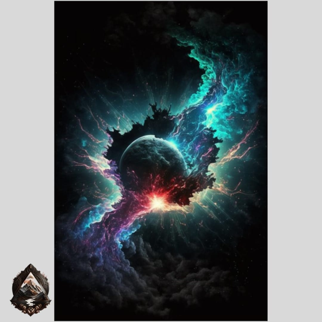 Inescapable Void: Fantasy Art, Sci-fi Masterpiece, Neon Blackhole ...