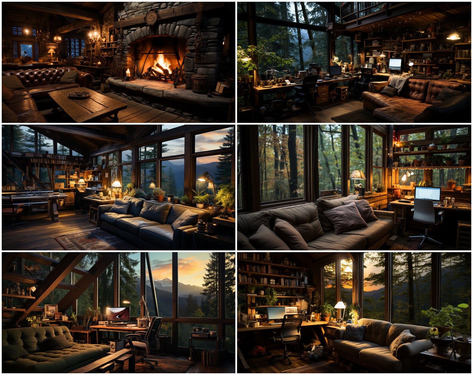 18 Videocall Background - Meeting Wallpaper - Cozy Cabin Vibes - Full ...