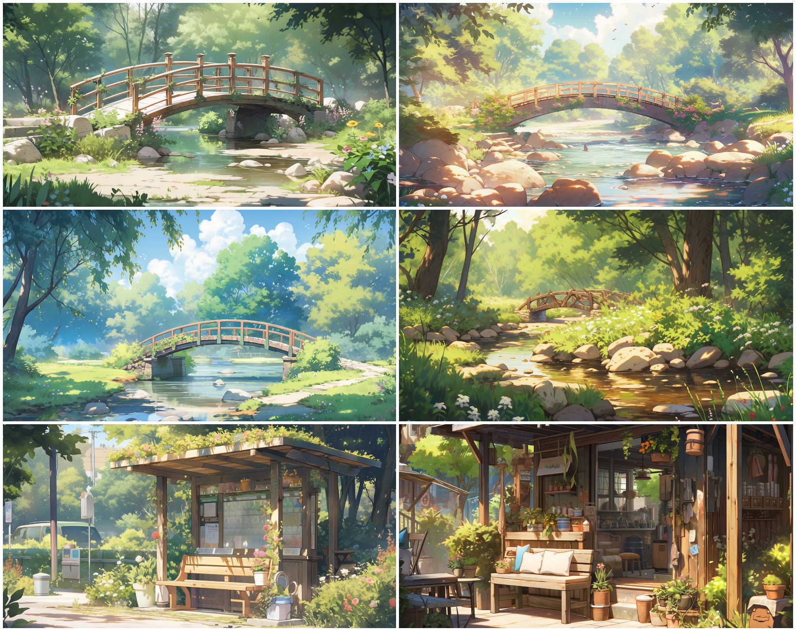 30 Anime / Ghibli Inspired Desktop Wallpaper FULL HD 1920 X 1080 ...