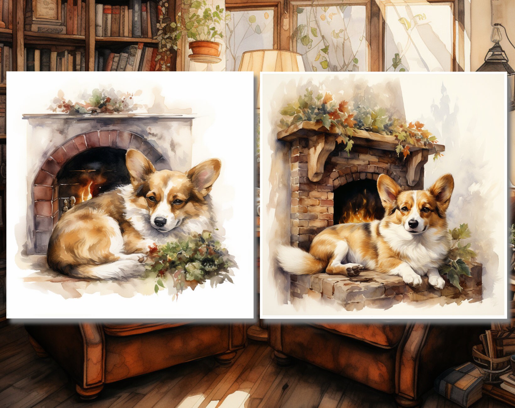 14 Watercolor Corgi Dog Illustration Cliparts Digital Download ...