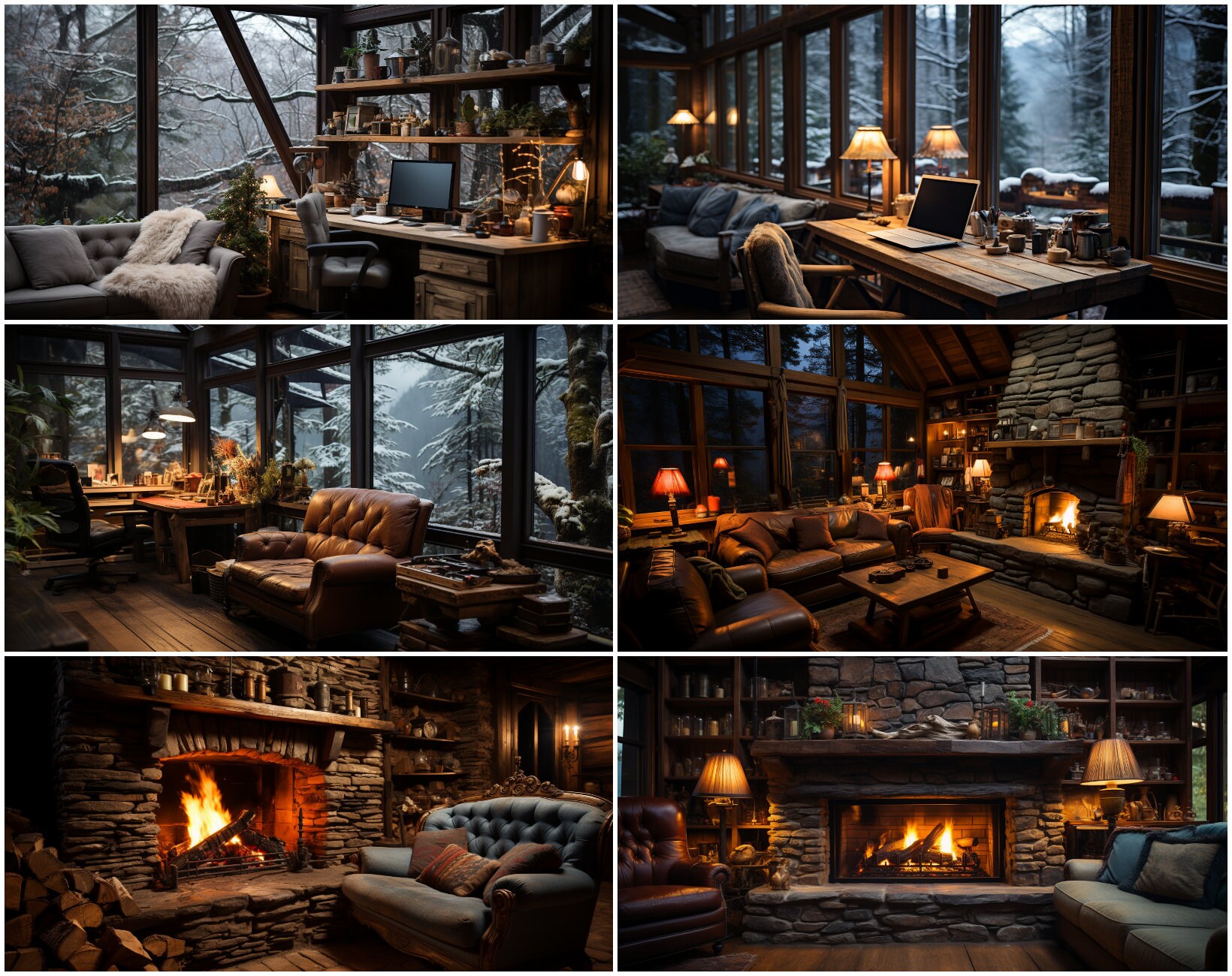 18 Videocall Background - Meeting Wallpaper - Cozy Cabin Vibes - Full ...