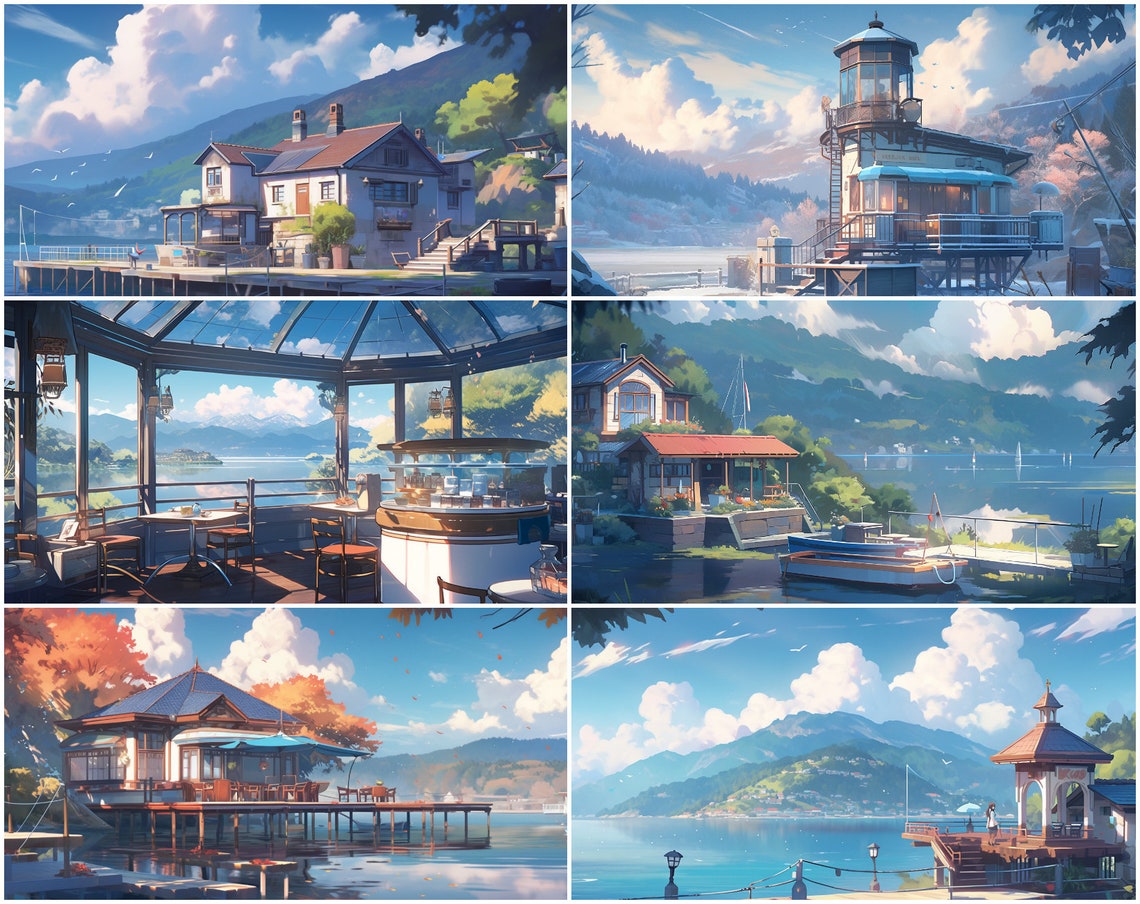 30 Anime / Ghibli Inspired Ocean - Sea - Lake Themed Desktop Wallpaper ...