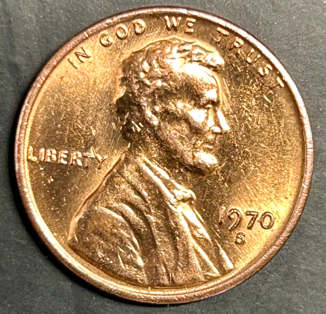 1970-S Lincoln Penny With Clear Doubling Errors, BU UNC Cond. + Free ...